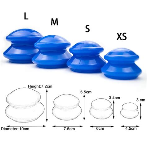 Generic Cup Massage 4pcs Set Body Absorber 4 Facial Cupping Vacuum