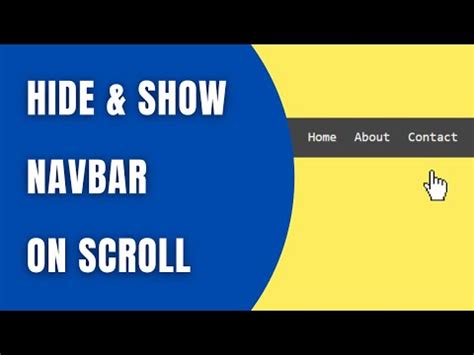 Hide And Show Navbar On Scroll With JavaScript HowToCodeSchool