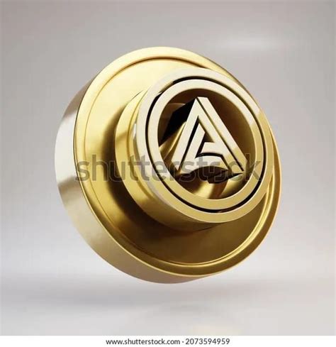 Acala Cryptocurrency Coin Gold 3d Rendered Coin Isolated On White
