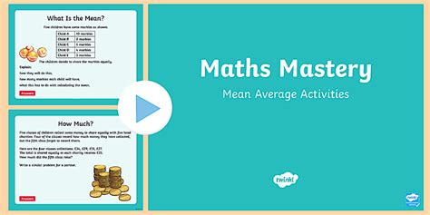 Year 6 Mean Average Word Problems Powerpoint Teacher Made
