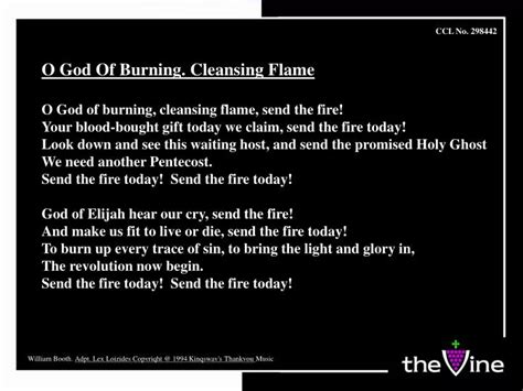 Ppt O God Of Burning Cleansing Flame O God Of Burning Cleansing