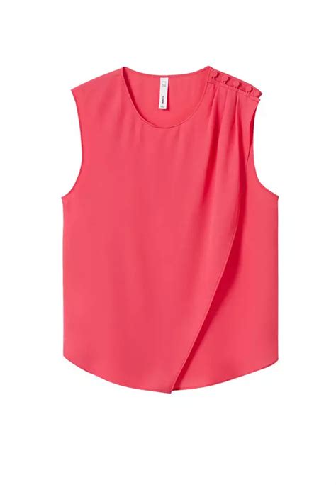 Buy Mango Buttoned Wrap Blouse 2025 Online Zalora Philippines