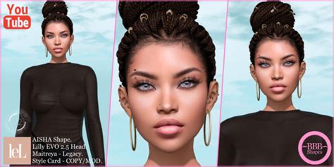 Second Life Marketplace ~bbb~ Aisha Shape Lel Lilly Evo Head 25
