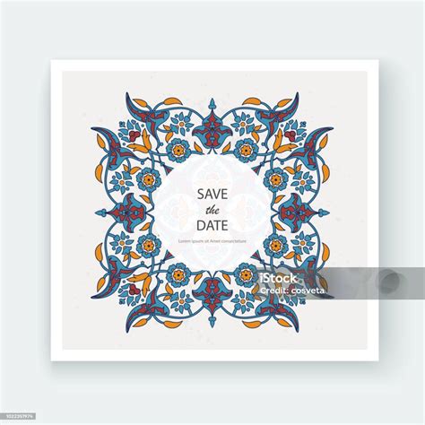 당초 꽃 장식 인쇄 테두리 디자인 서식 파일 벡터입니다 오리엔탈 꽃 스타일 패턴입니다 동부 모티브 요소입니다 장식 프레임 그림