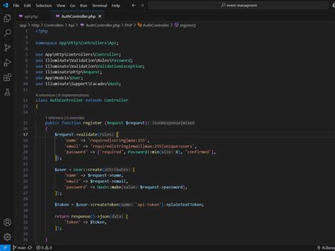 Event Management System Laravel Restful Api Backend Upwork