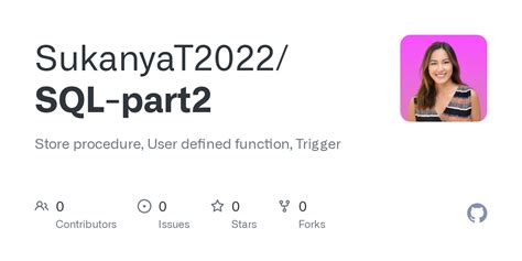 Github Sukanyat Sql Part Store Procedure User Defined Function
