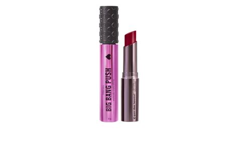 Kit Máscara Big Bang Push Batom Volumão Bordolê Qdb