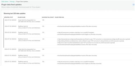 Plugin Data Updates Trisul Network Analytics Docs