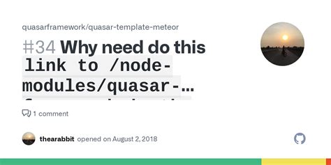 why need do this `link to node modules quasar framework in the