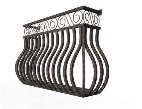 3d Printed Forging Iron Forged Balcony Railing 03 By Xaqani Ahmadov