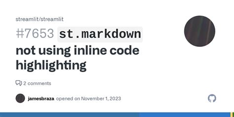 `stmarkdown` Not Using Inline Code Highlighting · Issue 7653