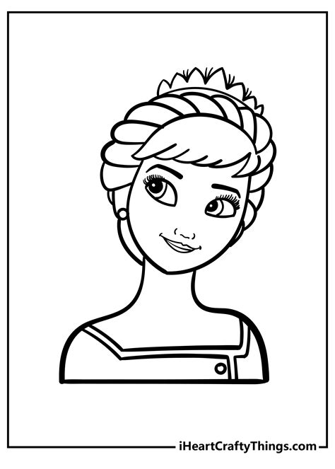 Printable Frozen Anna Coloring Pages 2025