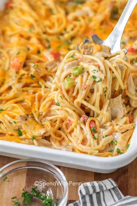 Shredded Chicken Pasta Casserole