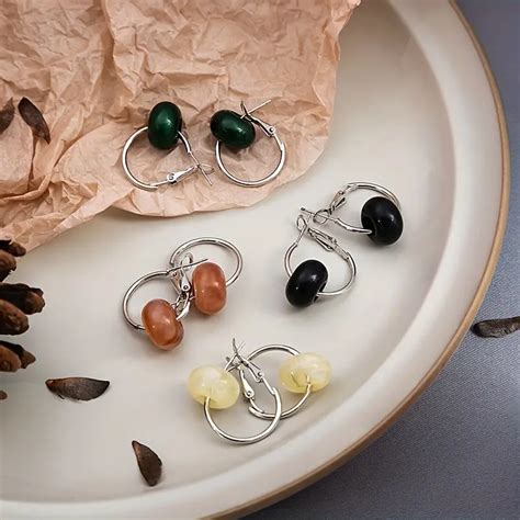 Colorful Beads Decor Dangle Earrings Elegant Simple Style Temu Australia