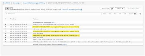 c aws lambda writes extra line in cloudwatch core 3 1 stack
