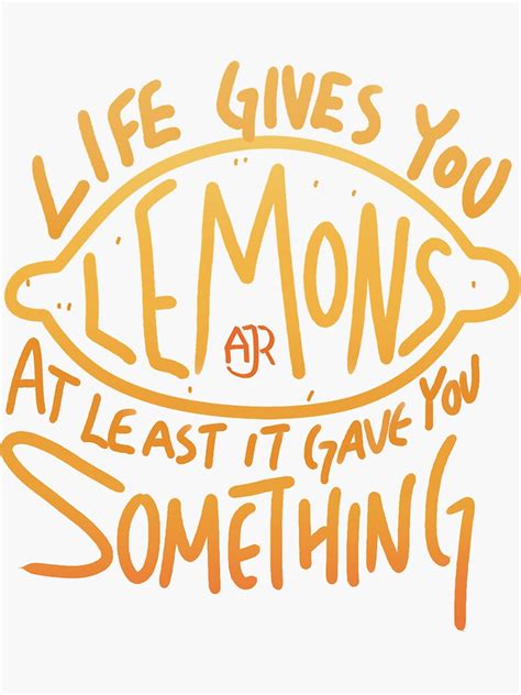 Ajr When Life Gives You Lemons Sticker For Sale By Necto Clock