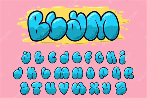 Premium Vector Cute Alphabet Graffiti Text Vector Letters