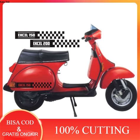 Jual Sticker Vespa P150xe Vespa Excel 150 Vespa Excel 200 Sticker