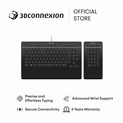 3dconnexion Keyboard Pro With Numpad Us Qwerty 3dx 700090 Shopee