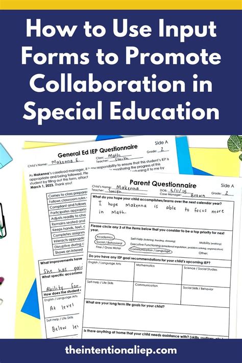 Enhancing Iep Team Collaboration Through Input Forms Artofit