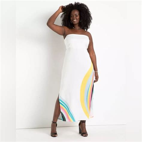 Eloquii Dresses Eloquii Tube Dress With Colorful Detail Nwt Poshmark