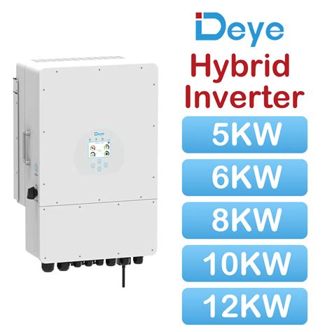 Deye Off Grid On Grid Tie 5kw 6kw 8kw 10kw 12kw Mppt Hybrid Single Phase Solar Panel Power