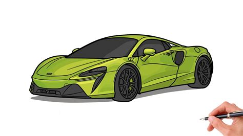 How To Draw A MCLAREN ARTURA Drawing Mclaren 2021 Sports Car Step By