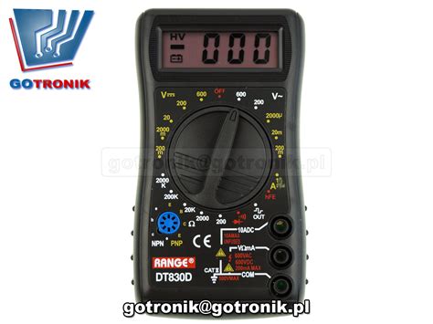 DT830D Miernik Uniwersalny RANGE Buzzer