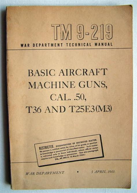Usaaf Manual Basic Aircraft Machine Guns
