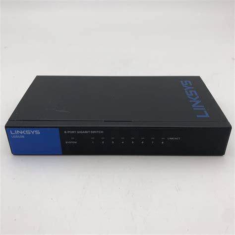 Used Linksys Lgs108 8 Port Gigabit Ethernet Network Switch Power Tested