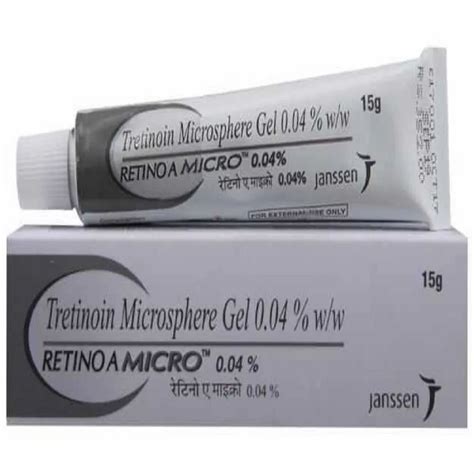 Retino A Micro 0.1% gel 15 gm (Tretinoin Microsphere Gel 1 % ...