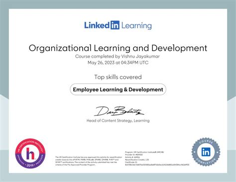 Vishnu Jayakumar On Linkedin Certificate Of Completion