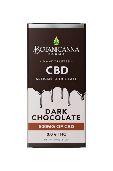 Botanicanna 500mg Dark Chocolate Bar Cbd Botanicanna