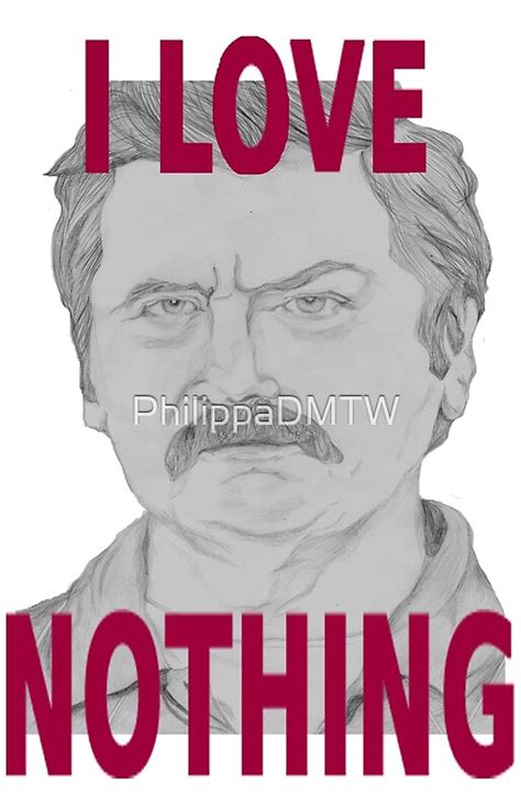 Ron Swanson Pencil Portrait By Philippadmtw Redbubble