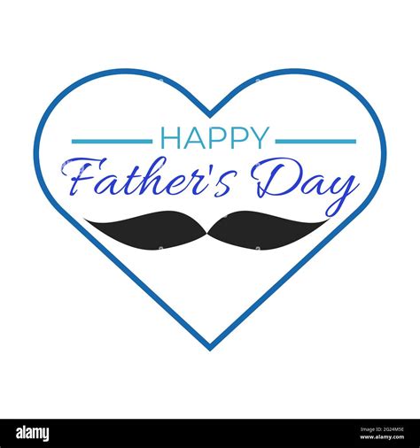 Happy Fathers Day Calligraphy Greeting Card Vector Illustration
