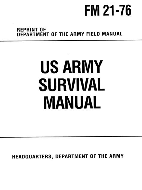 Us Army Survival Manual Pdf
