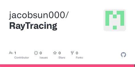 Github Jacobsun000raytracing