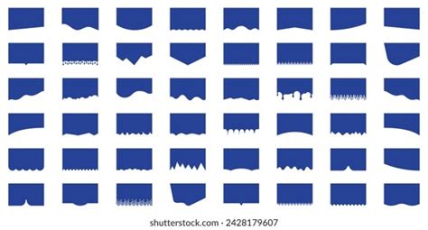 Divider Shape Set Website Top Bottom Stock Vector Royalty Free 2428179607 Shutterstock