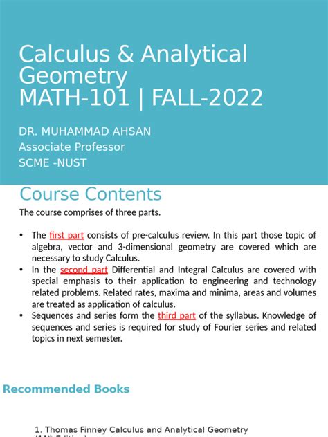Math 101 Calculus And Analytical Geometry Pdf