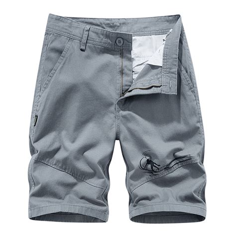 Vsssj Mens Hiking Cargo Shorts Loose Fit Solid Color Elastic Waist