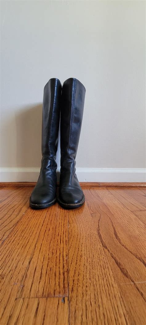 Vintage Riding Boots Black Gem