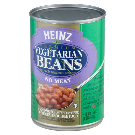 Heinz Vegetarian Beans Premium No Meat Front Right Elevated