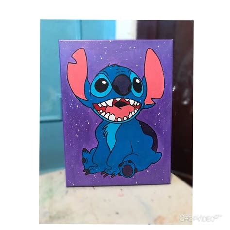 Stitch Mini Canvas Art Disney Canvas Art Canvas Drawings