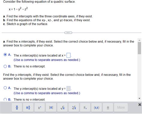 Solved Consider The Following Equation Of A Quadric Surface