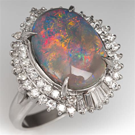 Vintage Black Opal Ring
