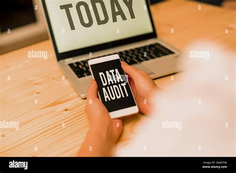 Text Sign Showing Data Audit Business Photo Showcasing Auditing Of Data To Assess Its Quality