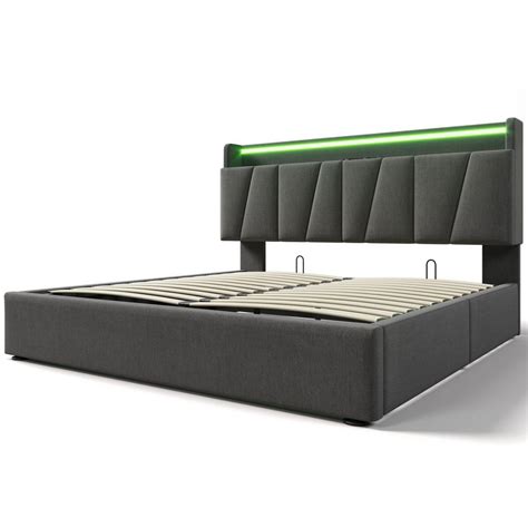 Dopwii Polsterbett Doppelbett Mit Usb Ladefunktion Stauraum Kopfteil