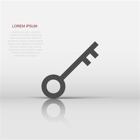 Premium Vector Key Icon In Flat Style Password Vector Illustration On