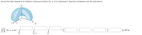 Solved Set Up The Triple Integral Of An Arbitrary Continuous