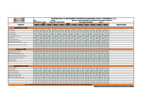 141 Programa De Mantenimiento Maquinaria 1 Pdf